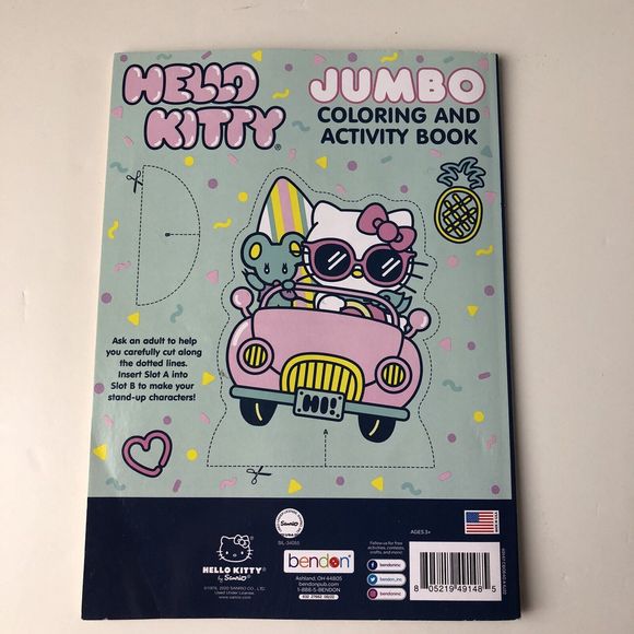 Bendon | Other | Hello Kitty Jumbo Coloring And Activity Book Lets Go ...